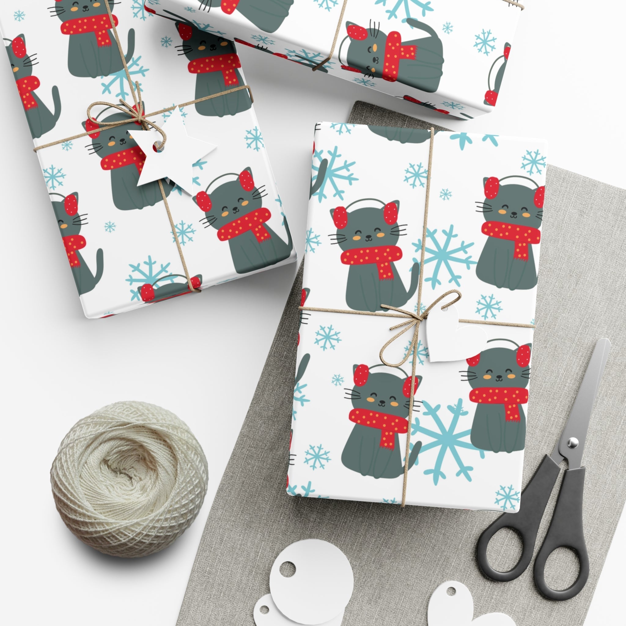 Snowflake Kitty Gift Wrap: Magical Holiday Cheer! – Happy Little Kitty