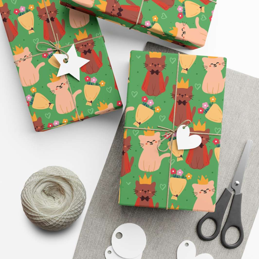 Royal Cat Gift Wrap: Regal Elegance for Cat Lovers – Happy Little Kitty