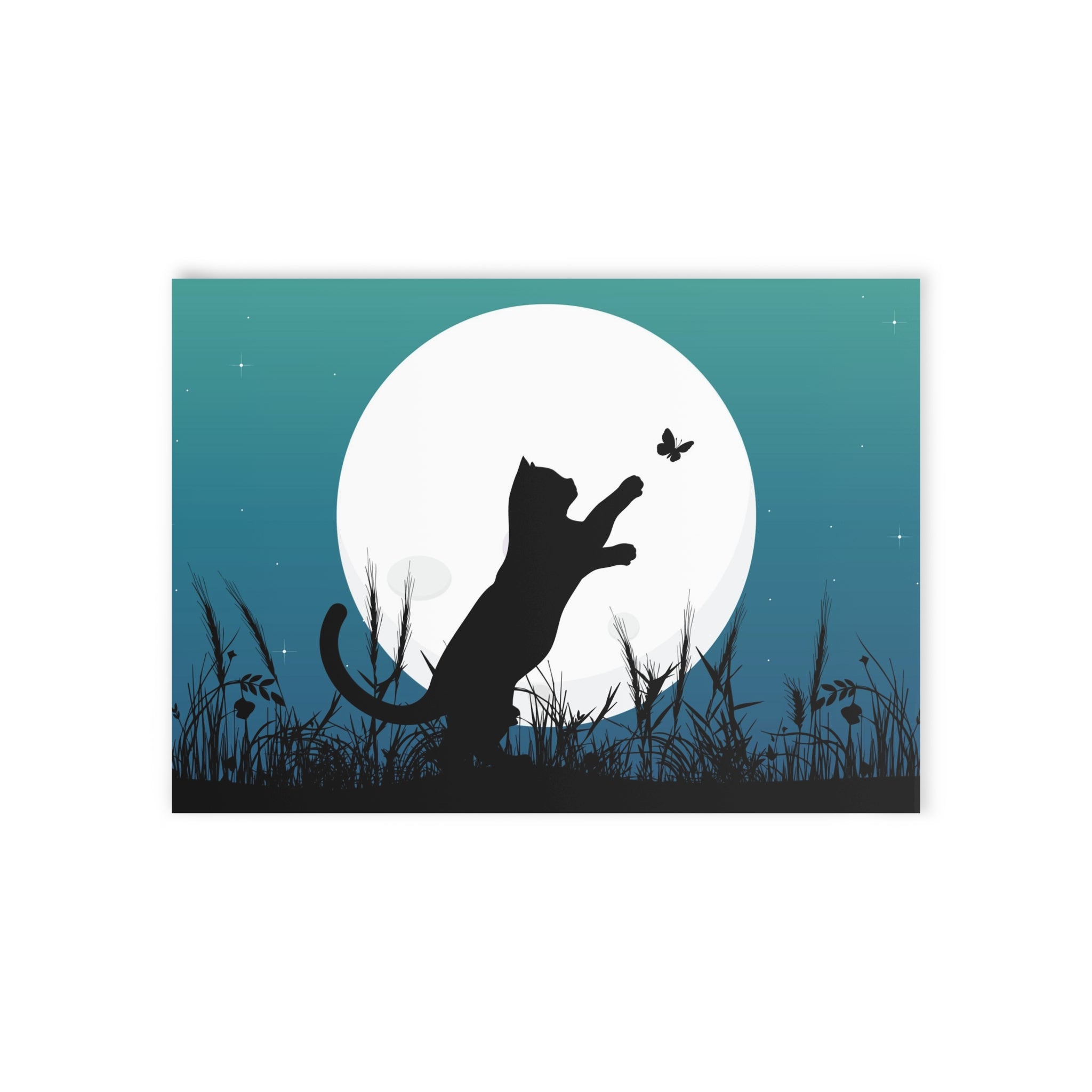 Moonlight Kitty Card: Purr-fect Greetings in a Moonlit Theme – Happy ...