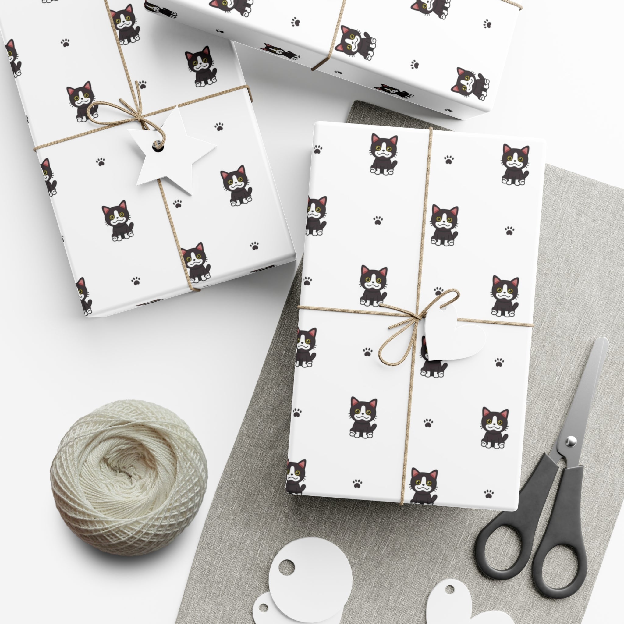 Delight with Tuxedo Cat Gift Wrap: Elegance Unwrapped – Happy Little Kitty
